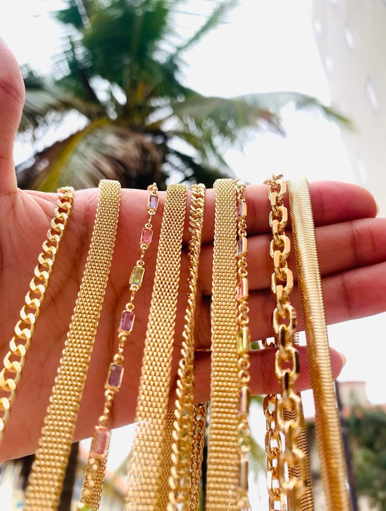 18K Gold Mesh Necklace, Ready to Wear, Gold Filled Necklace, Chunky ...