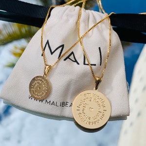 18K Affirmation Necklace, Positive Mantra Necklace, I Am Worthy ...