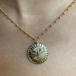 18K Holy Spirit Gold Necklace,holy Spirit Jewelry,holy Spirit Necklace ...