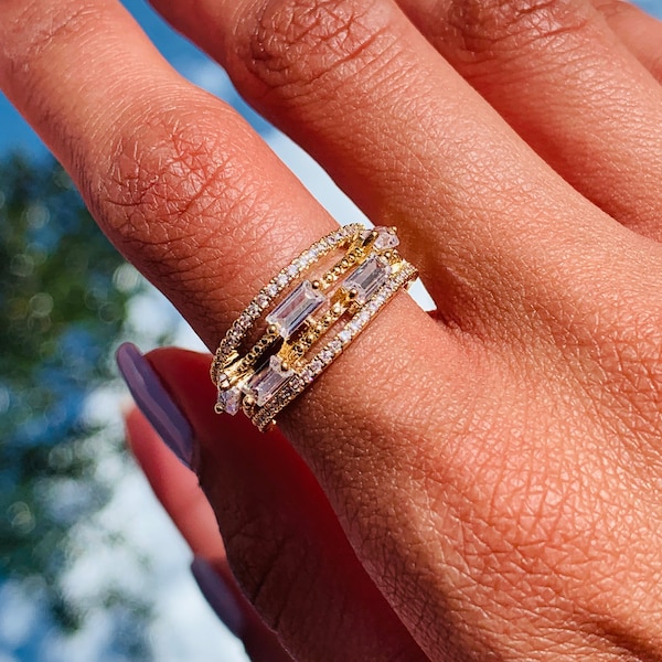 Chunky Gold Ring - Etsy