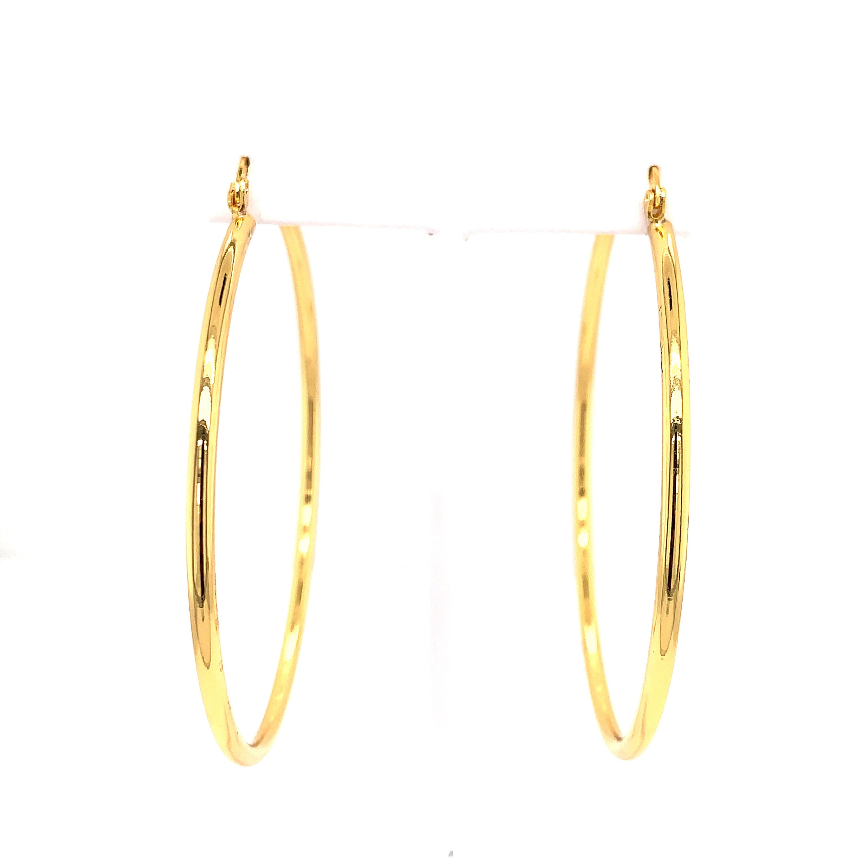 18KT Light Gold Filled Hoop Earrings Large Hoop Earrings | Etsy
