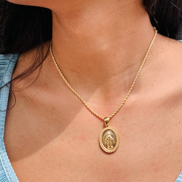 Blessed Mother Necklace - Etsy