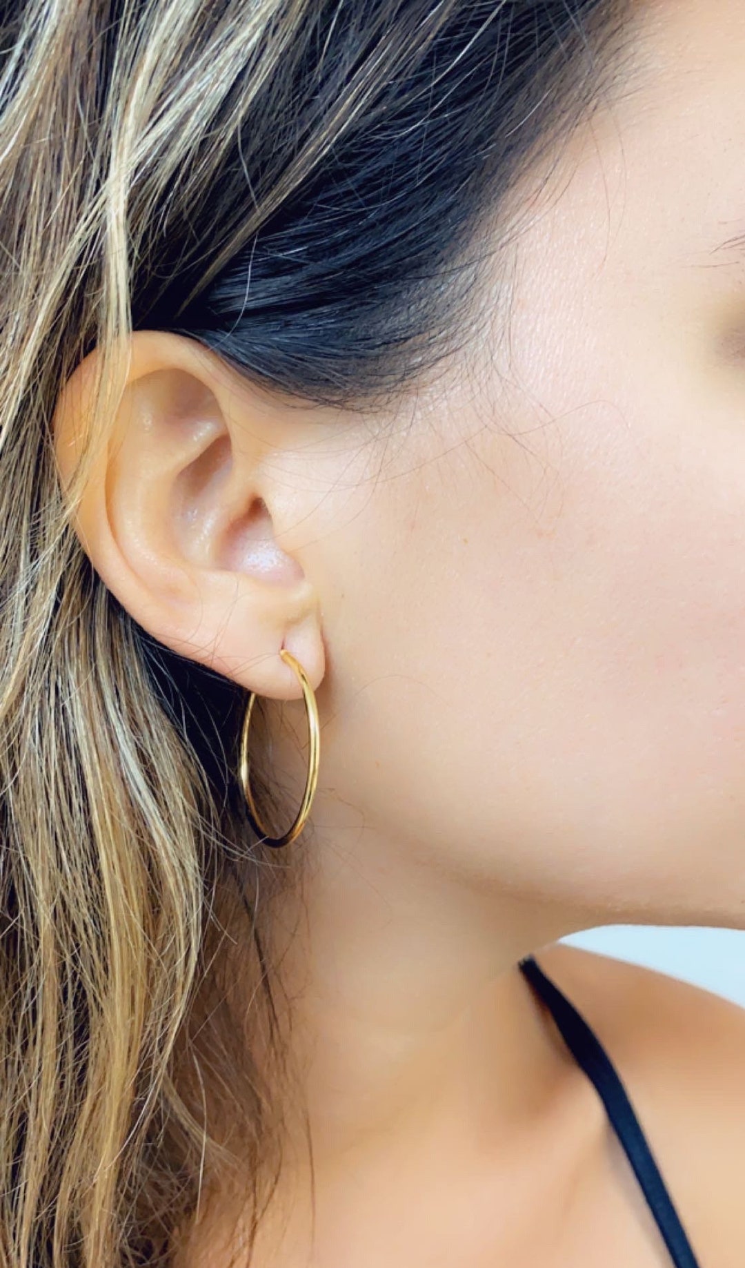 30mm 18KT Gold Filled Hoop Earrings, Infinity Gold Hoops, Hoop Earrings ...