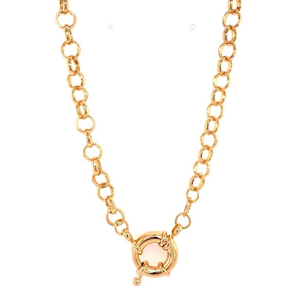 18kt Gold Filled Rolo Chain Necklace With Bolt Claspdainty | Etsy