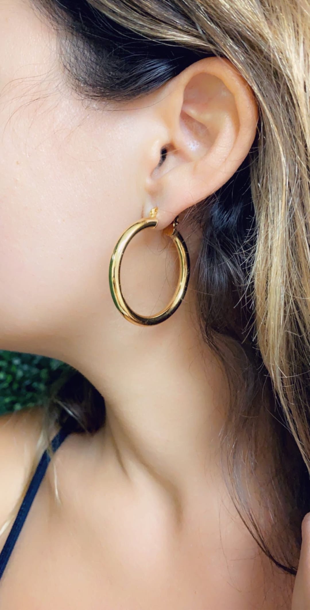 40mm Gold Filled Hoops, Chunky Hoop Earrings,large Hoop Earrings,thick ...