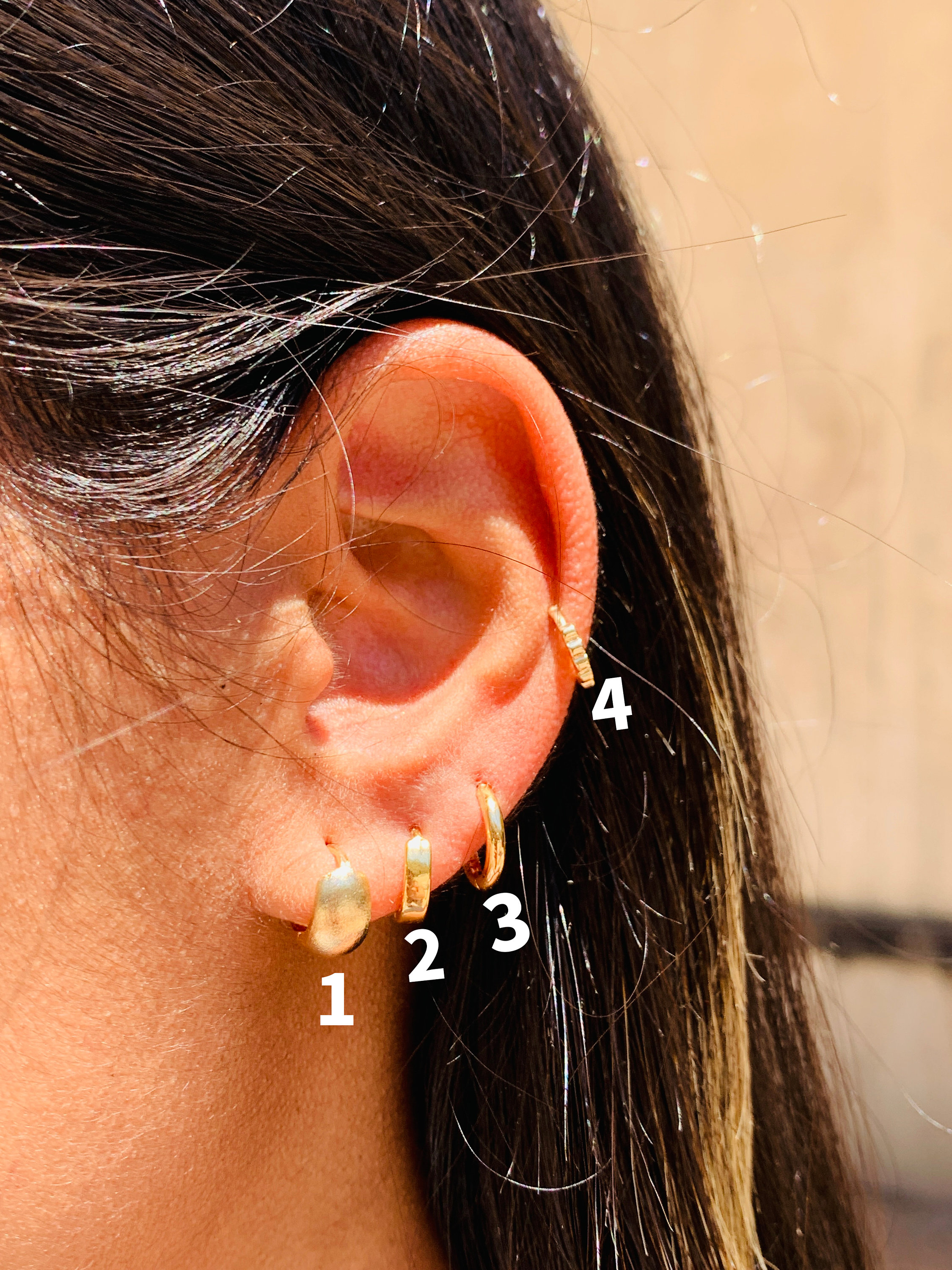 9mm Square Edged Mini Hoops, Gold Filled Huggies, Small Hoop Earrings ...