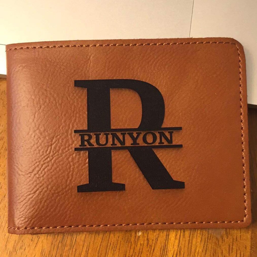 Custom Engraved Bifold Wallet - Etsy