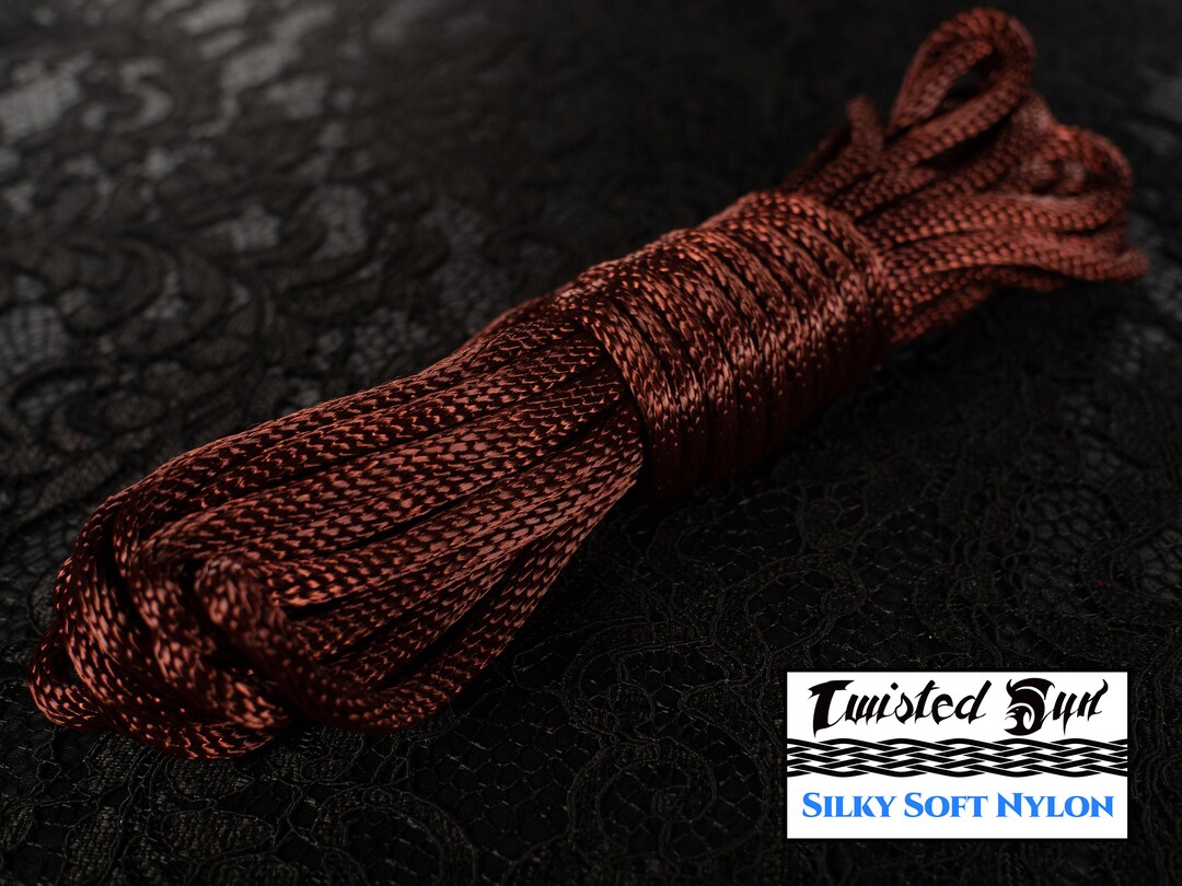 Aged Burgundy Nylon Bondage Rope 1/4 6mm No U.S. or Canada Import Fees ...