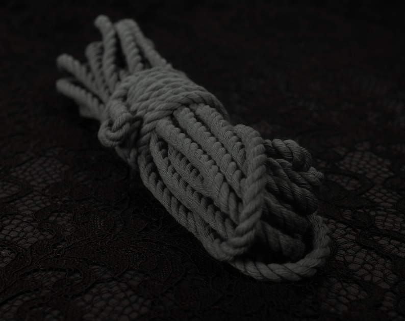 Charcoal Twisted Cotton Rope for Bondage and Shibari - Etsy
