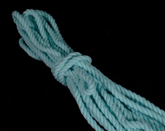 Soft Teal Pastel Twisted Cotton Rope Set for BDSM Bondage | Etsy