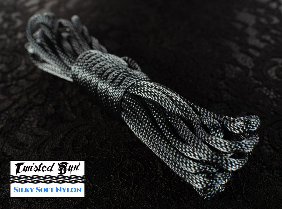 Gunmetal Nylon Bondage Rope 1/4 6mm No U.S. or Canada Import Fees Soft ...