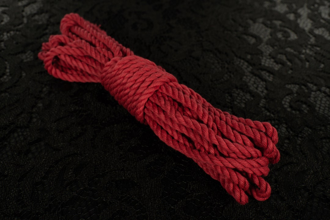 Crimson Red Twisted Cotton Rope for Bondage and Shibari - Etsy