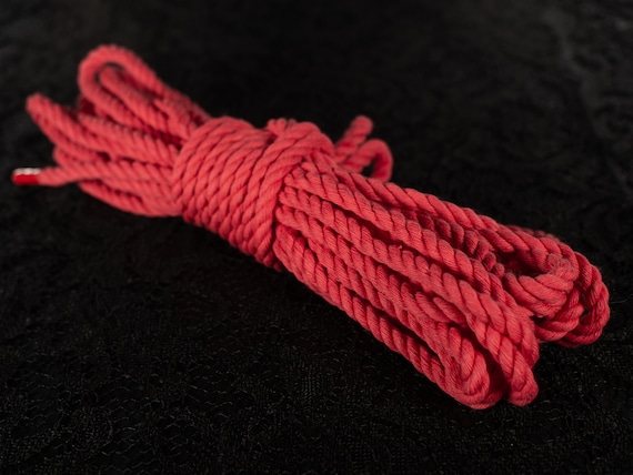 Imperial Red Twisted Cotton Rope Set for BDSM Bondage Kink. - Etsy