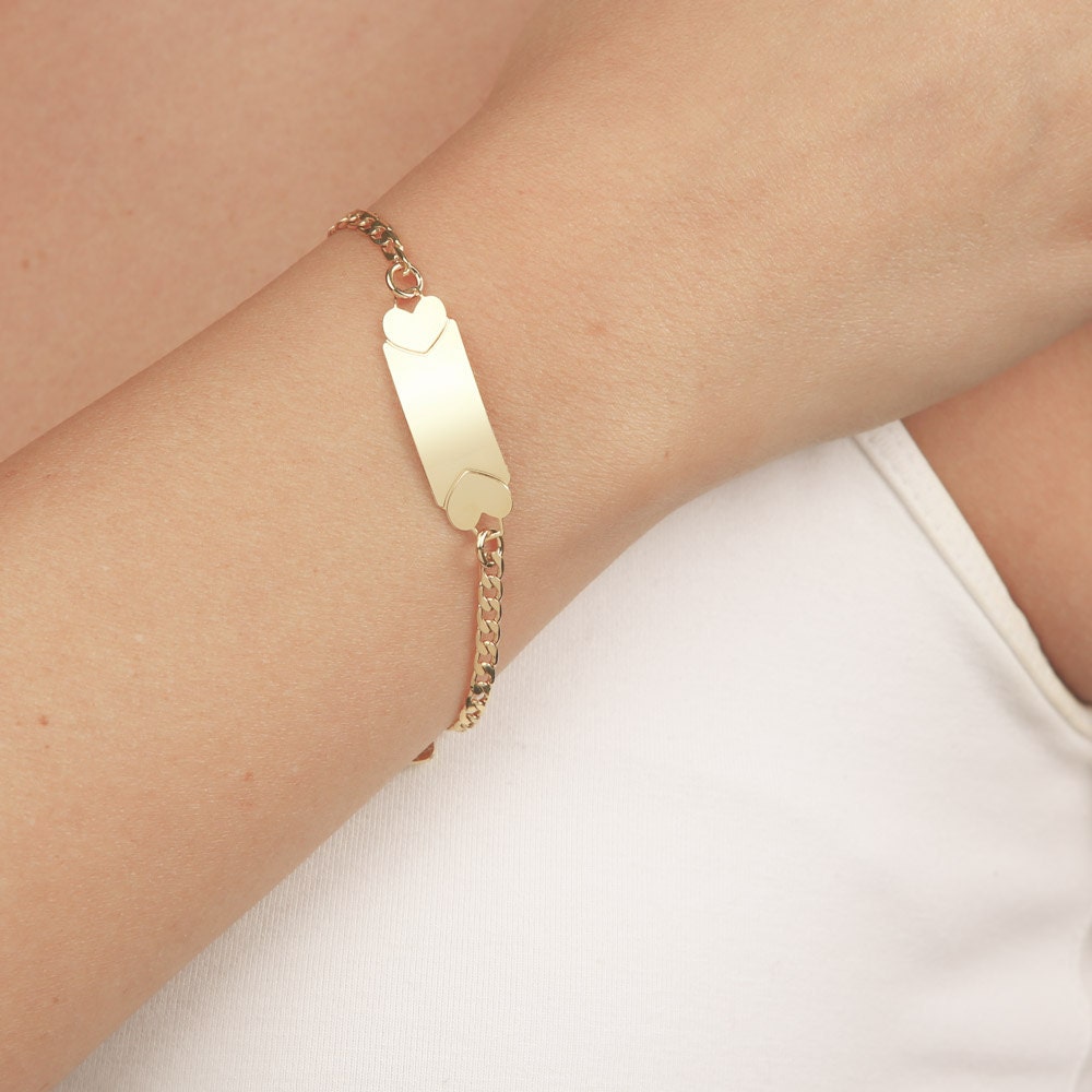 Gold Bar Bracelet Skinny Bar Bracelet Dainty Layering | Etsy