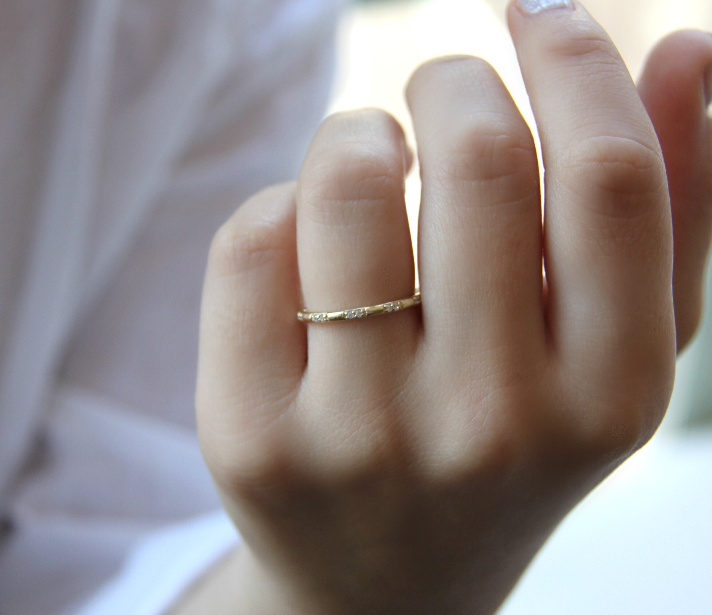 Dainty Ring Dainty Gold Ring Thin Gold Ring Stacking Ring | Etsy