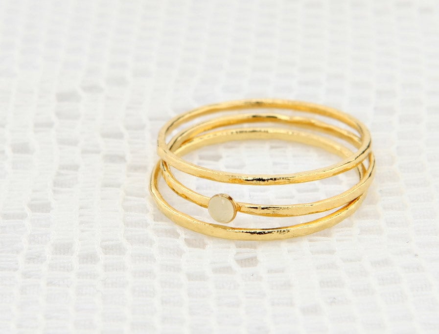 Stackable Ring Set Gold Filled Ring Dainty 3 Gold Rings - Etsy