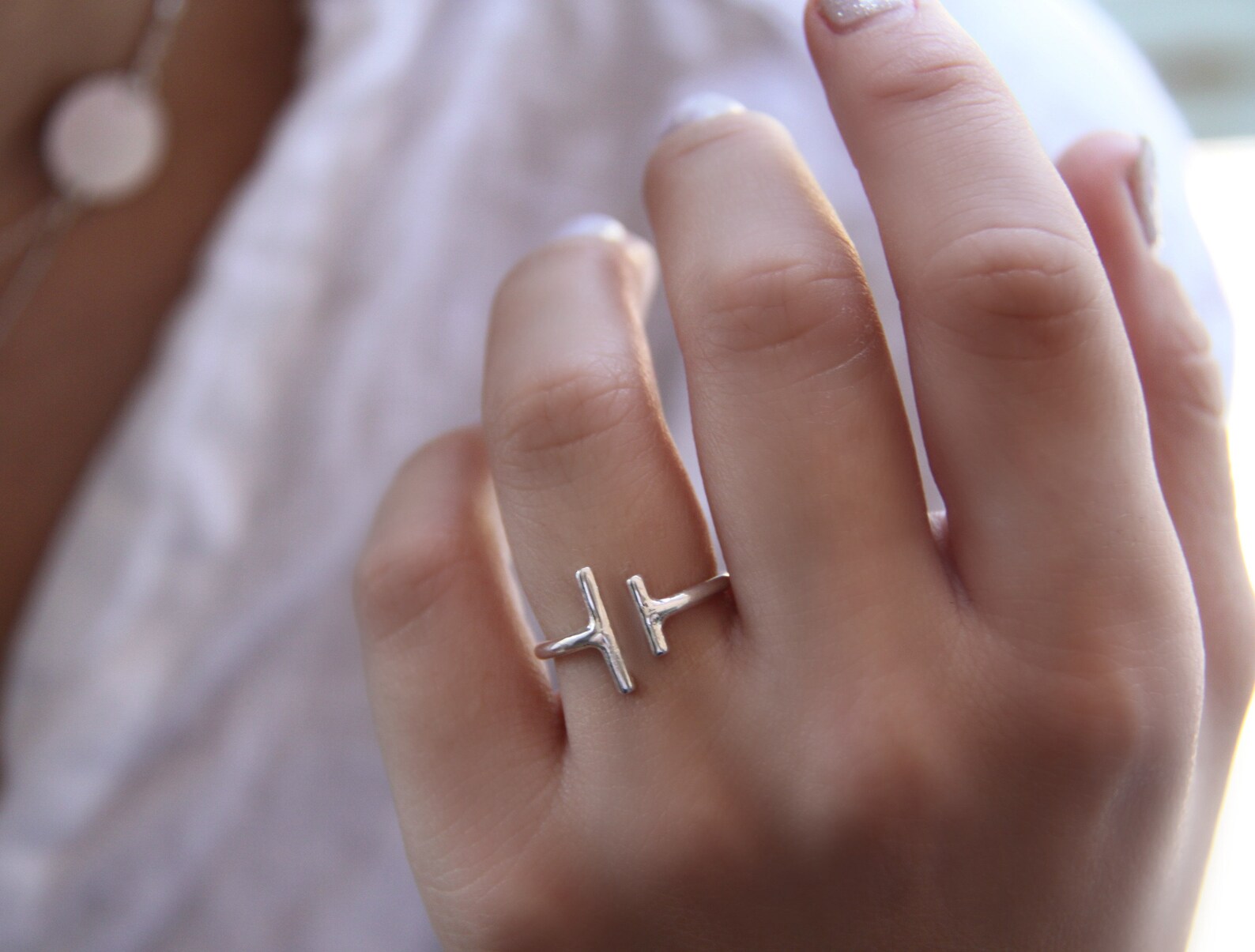 Open Bar Ring Bar Ring Gold Bar Ring Dainty Gold Ring | Etsy