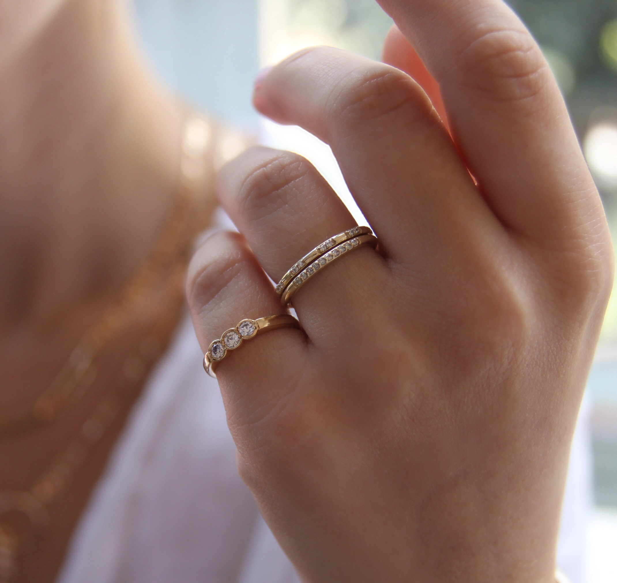 Dainty Ring Dainty Gold Ring Thin Gold Ring Stacking Ring | Etsy