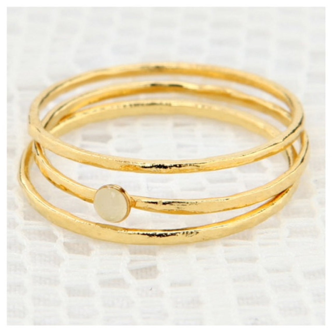 Stackable Ring Set Gold Filled Ring Dainty 3 Gold Rings - Etsy