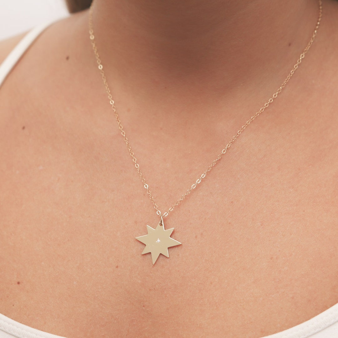 Gold Star Necklace, Dainty Gold Necklace, Layered Necklace, Delicate ...
