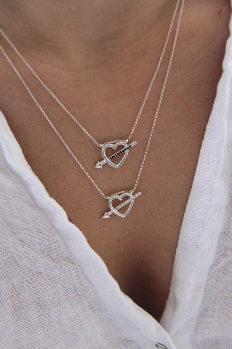 Heart Necklace Gold Heart Necklace Love Necklace Dainty | Etsy