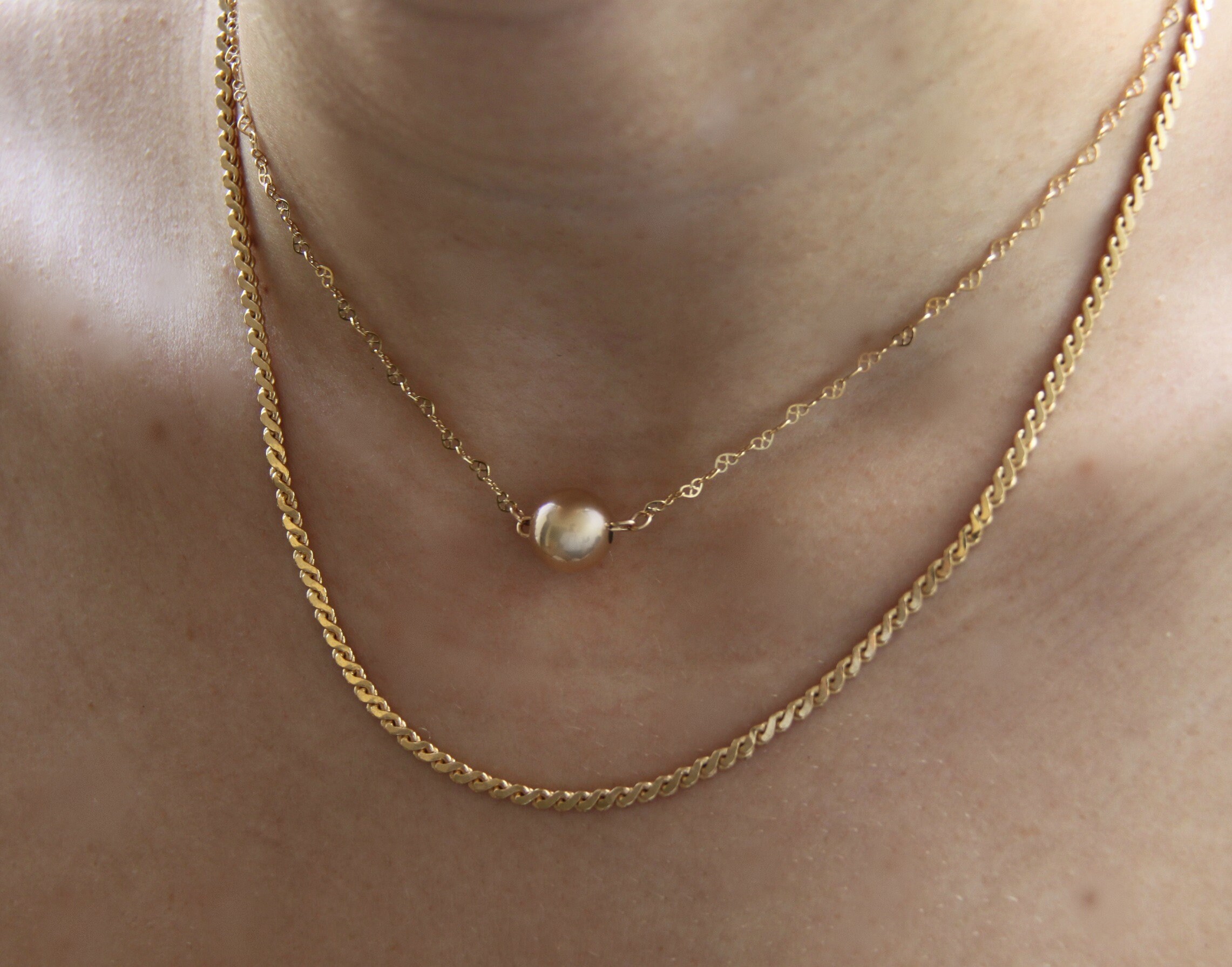 Ball Necklace Gold Ball Necklace Delicate Gold Necklace - Etsy Canada