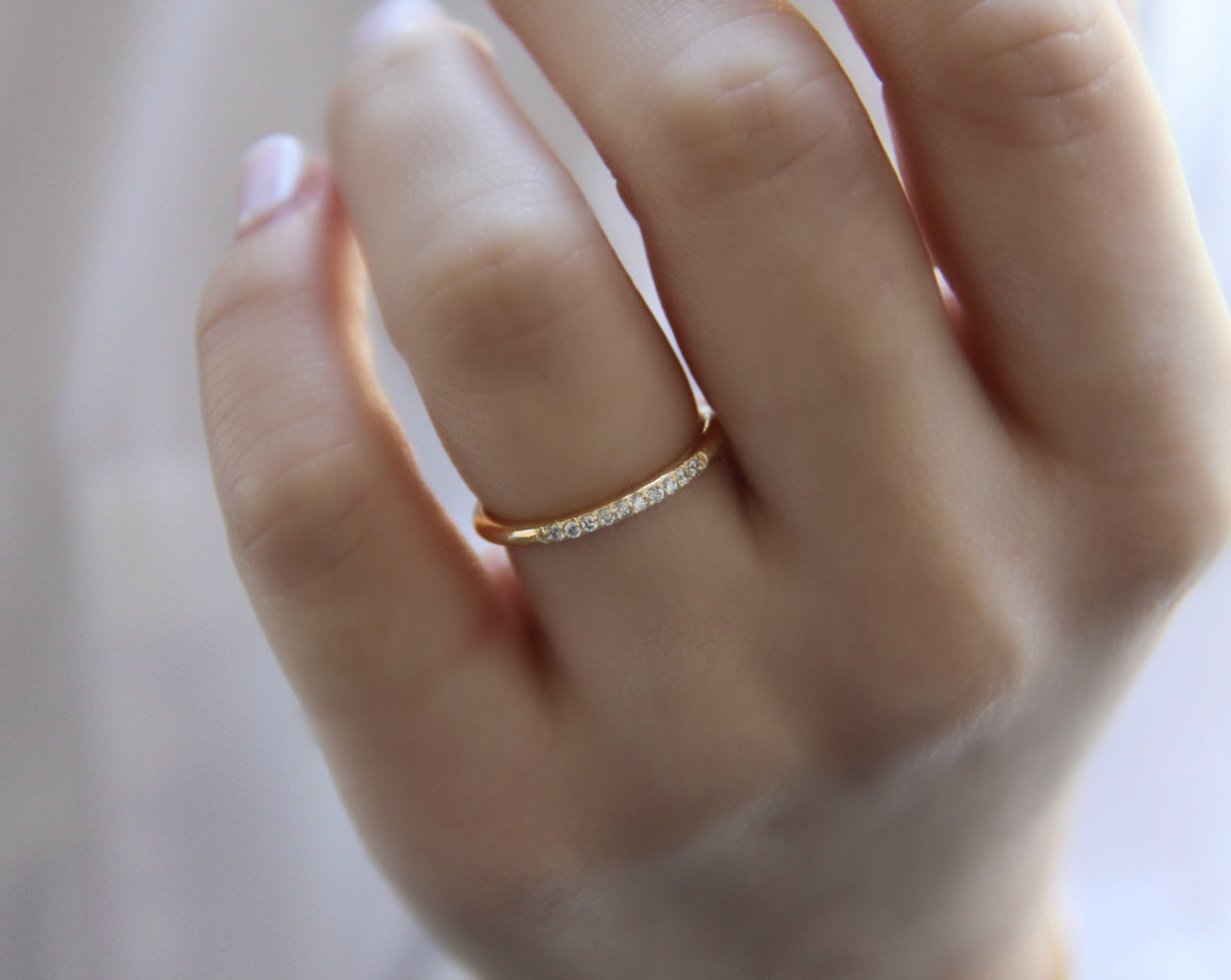 Diamond Ring 14K Solid Gold Ring Engagement Ring Diamond | Etsy