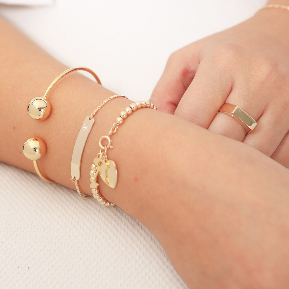 Open Cuff Bangle Bracelet Delicate Gold or Silver Bracelet - Etsy