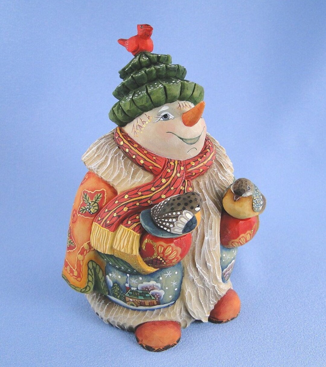 Sale Debrekht Enchanted Flurry Snowman Figurine, Russian Folk Art, Hand ...