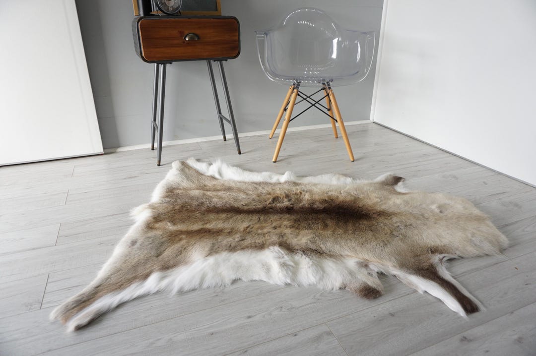 Genuine Scandinavian Reindeer Pelt Rug | Reindeer Rug | Reindeer Pelt ...