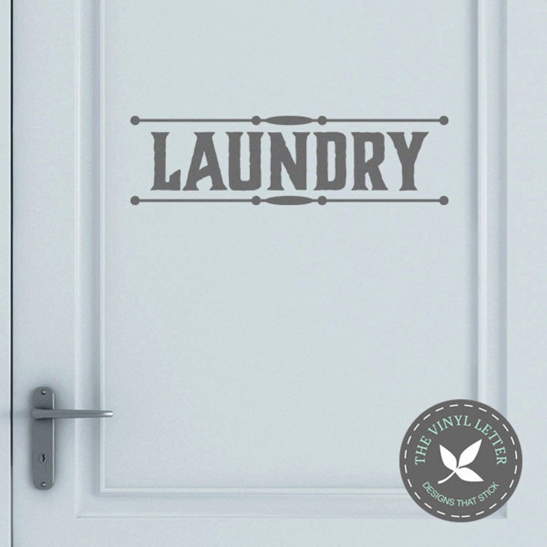 Laundry Room Door Label Vinyl Wall Decor Decal Sticker - Etsy