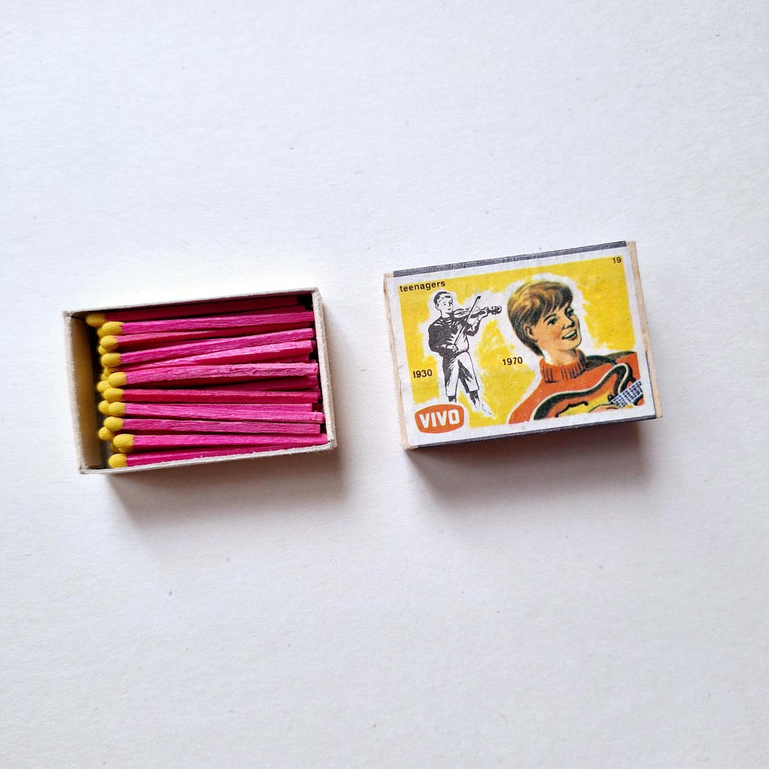 Belgian Vintage Collectible Matchbox, Original Matches Brown Heads ...
