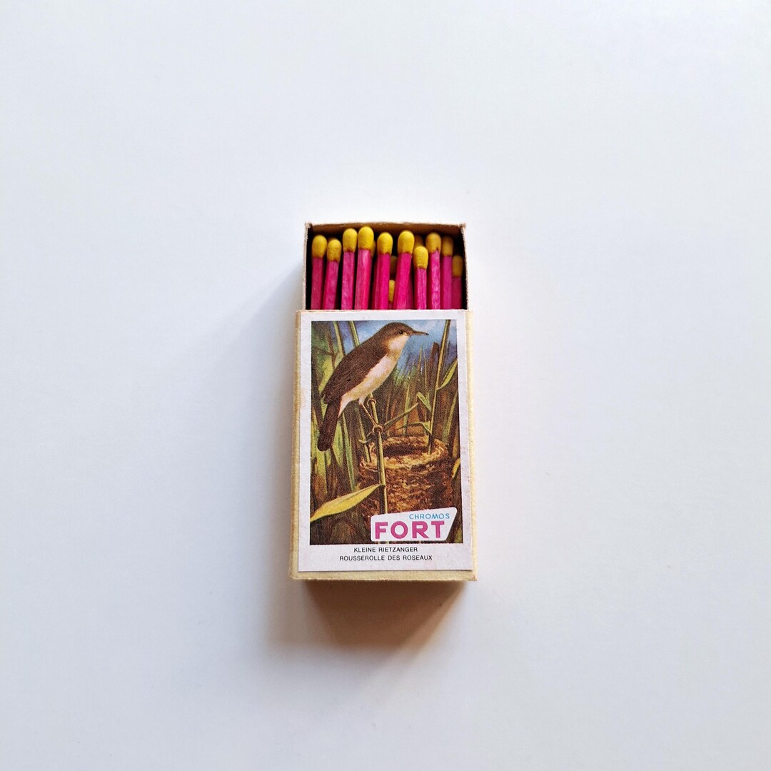 Belgian Vintage Collectible Matchbox, Original Matches Red With Yellow ...