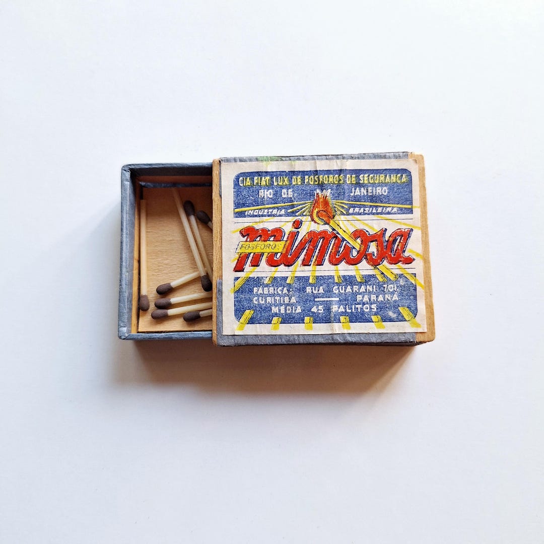 Brazil Vintage Collectible Matchbox, Original Matches Brown Heads ...