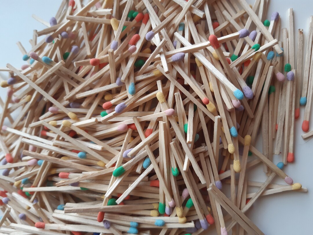 1.9" Pastel Color Head Mix 500 Matches Made From Aspen Wood, for Home ...
