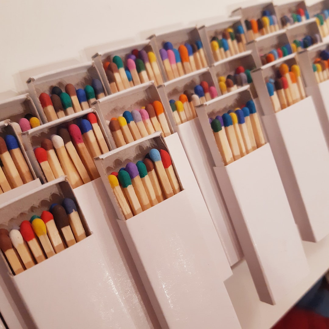 10/25/50/100 White Matchboxes Striker From One Side, Wooden Matches ...