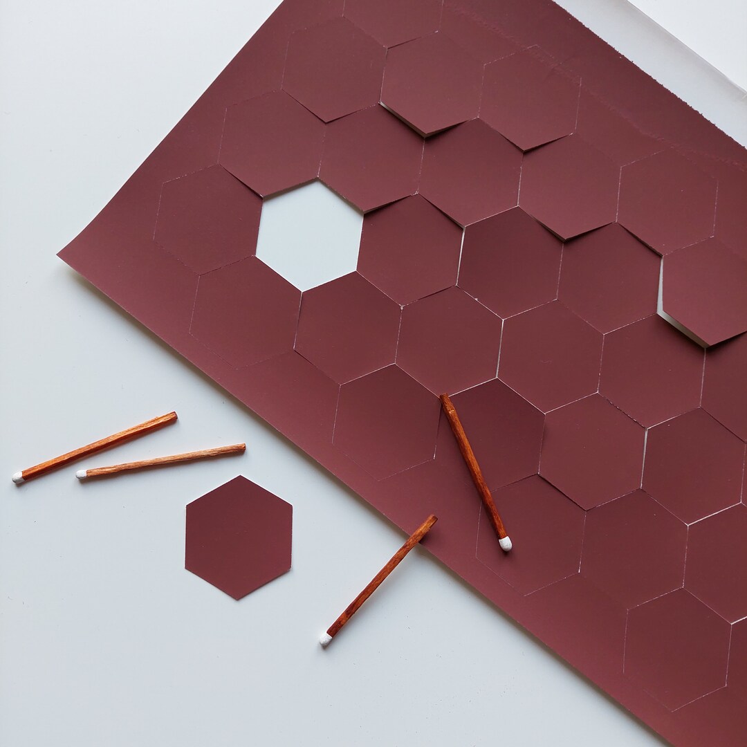 36 Hexagon Shape Striking Paper (self-adhesive) / Sticky Striker for ...