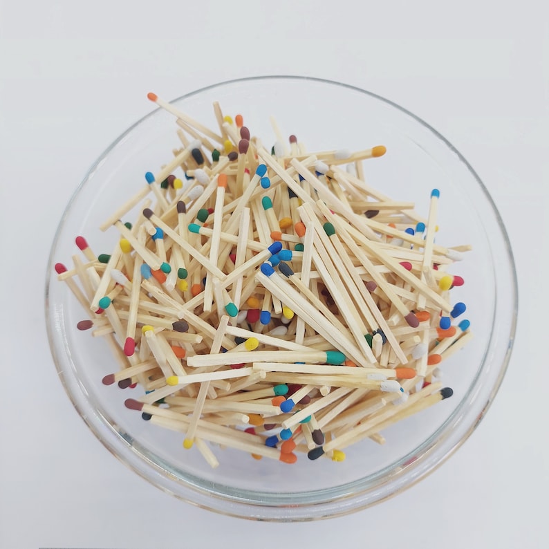 500 Colorful Matches: Mixed Head Colors, Wedding & Craft Supplies - Etsy