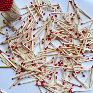 1.85" Red Tip 500 Wooden Matches for Home Decor, Wedding Favors, Crafts ...