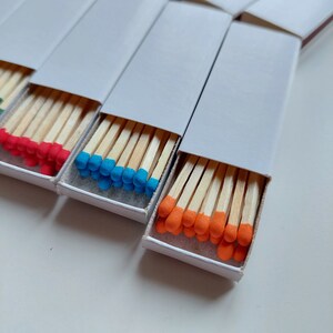 10/25/50/100 Plain White Tiny Matchboxes, Striker From One Side, Wooden ...