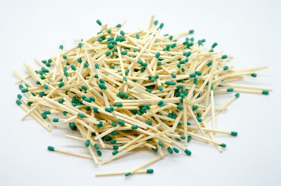 1.85 Jade Green Tip 500 Wooden Matchsticks for Home - Etsy