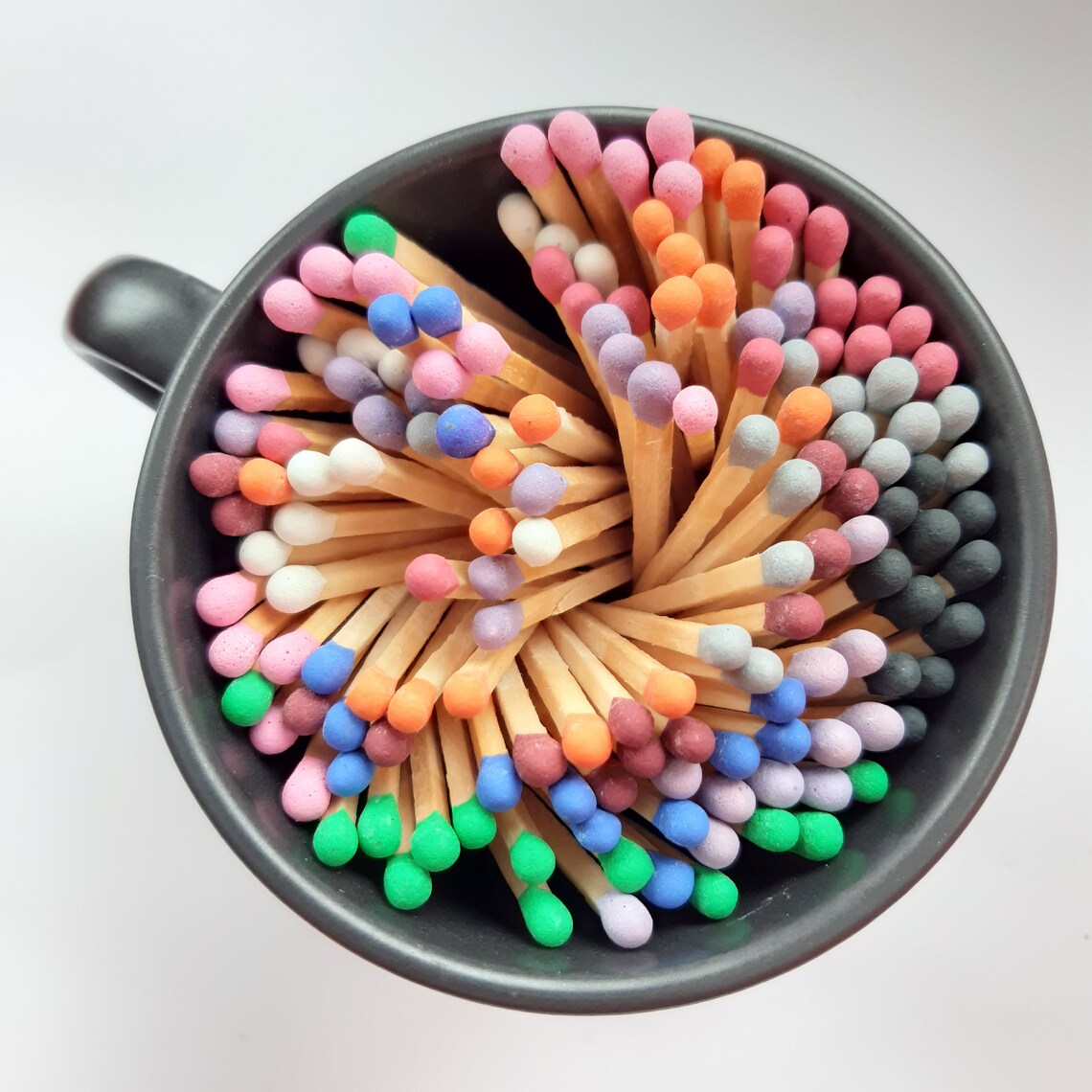 150 matches 3.4 long colorful tip wooden matchsticks | Etsy