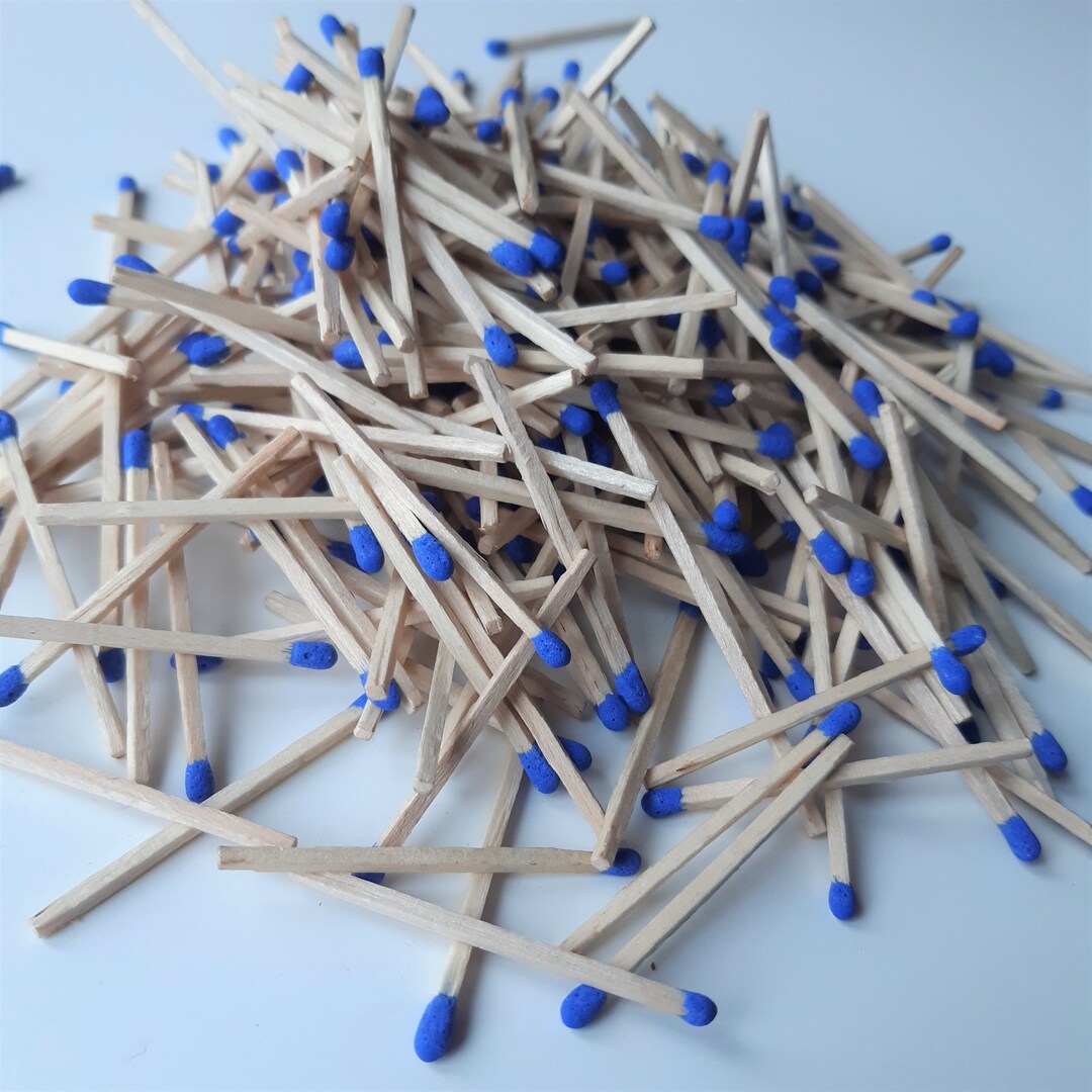 1.9" Blue Tip 500 Wooden Matchsticks for Home Decor, Wedding Favors ...