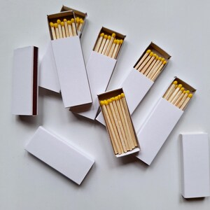 2.2" Plain White Tiny Matchboxes, Striker From One Side, Wooden Matches ...