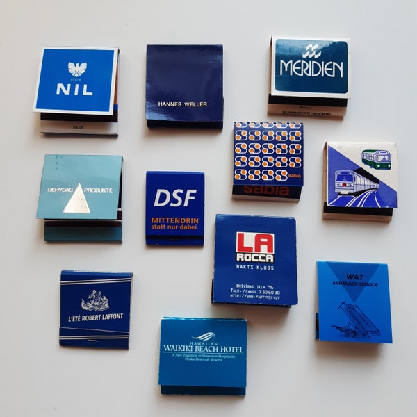 Blue Vintage Matchbooks - Etsy