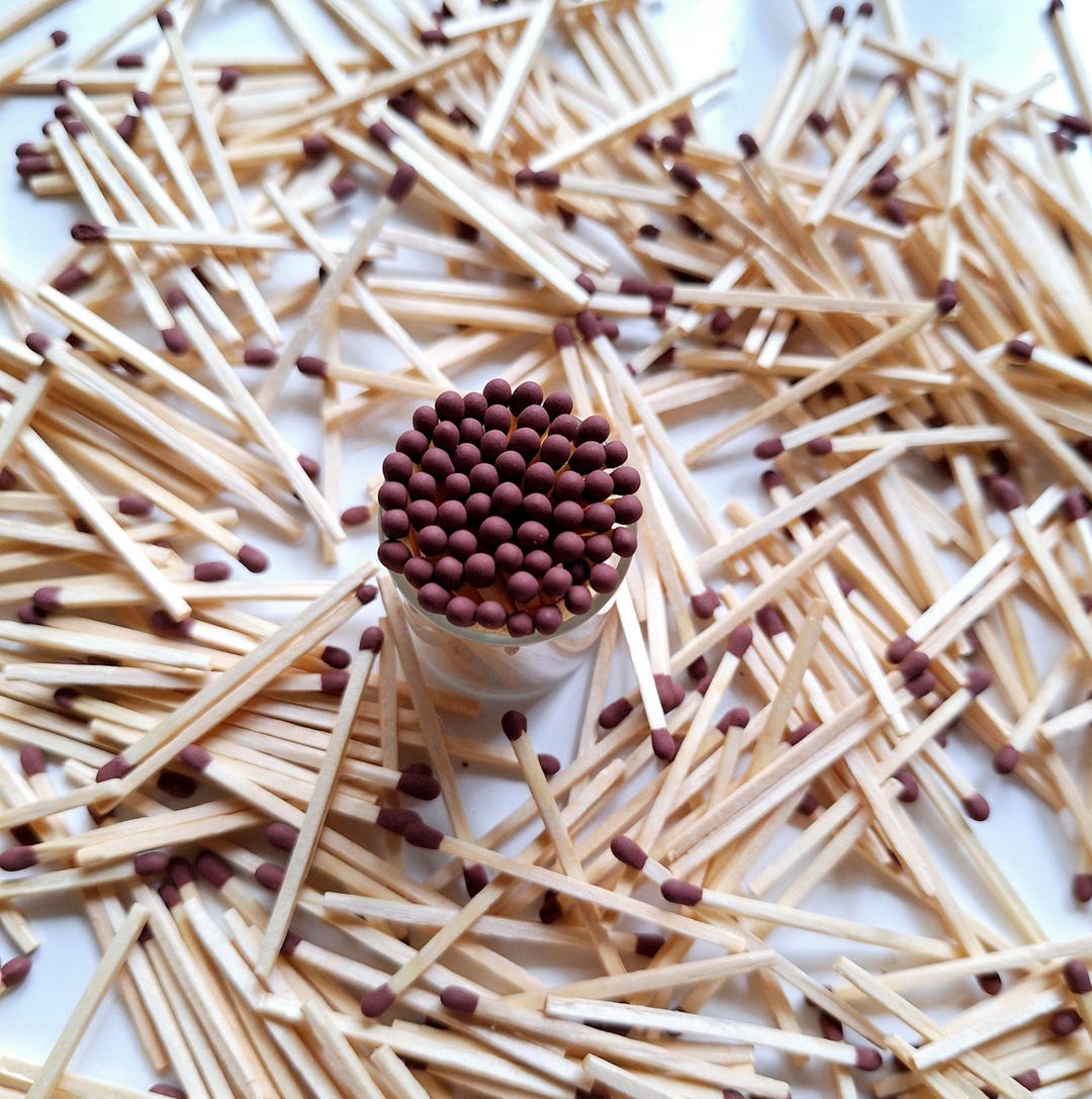 1.85" Brown Tip Wooden Matchsticks for Home Decor, Wedding Favors ...