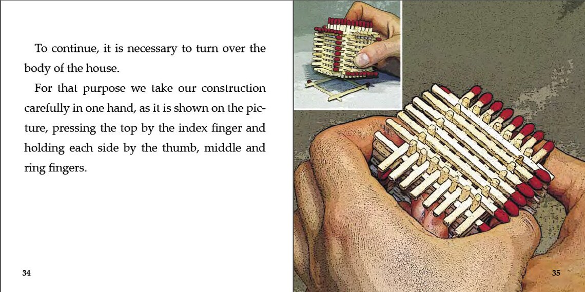 Matchstick House Building Tutorial: DIY Step-by-step Instructions (PDF ...