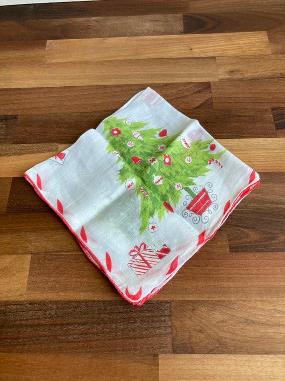 Vintage Christmas Handkerchief Vintage Christmas Hankie | Etsy