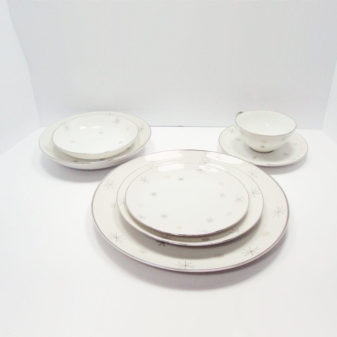 Japan Snowflake China 7 Piece Setting, 1950's Fine China, Snowflake ...