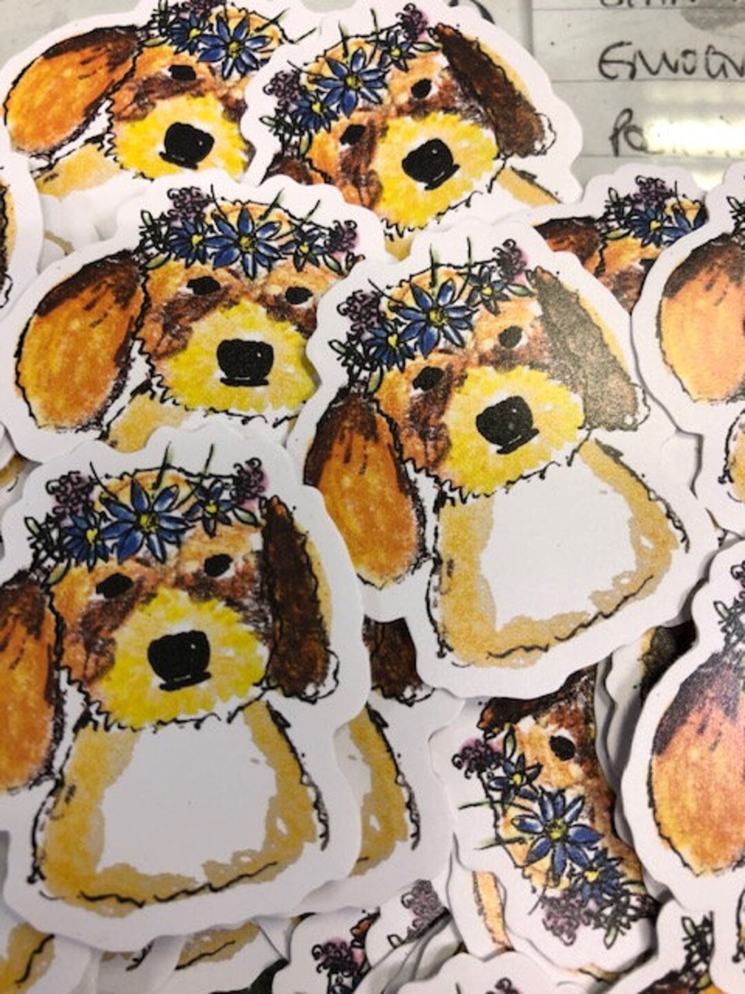 Cavapoo Cavapoochon With Flower Crown Vinyl Sticker Cute - Etsy UK